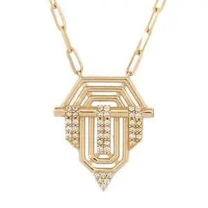 EBRU JEWELRY Princess Radiance Medallion Necklace - Gold