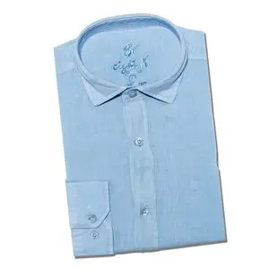 EIGHT X Linen Button Down Shirt Light - Blue