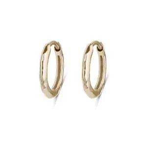 ZOHREH Hammered Huggie Hoop Earring Pair 9k - Gold