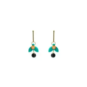 GISSA BICALHO Acrylic Handmade Earring Stem Petunia - Orange