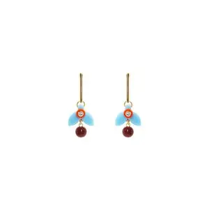 GISSA BICALHO Acrylic Handmade Earring Stem Petunia Pink