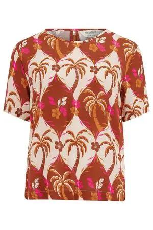 SUGARHILL BRIGHTON Christina Top S, Palm Waves Tile - Brown