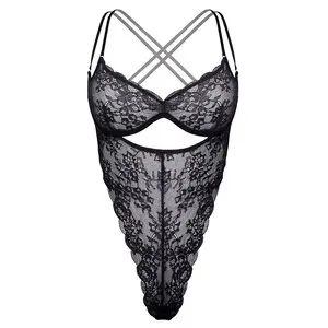 MONIQUE MORIN LINGERIE Rush Ouvert Bodysuit - Black