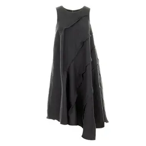 JANA COSHÈ Asymmetrical Sculptural Linen Dress