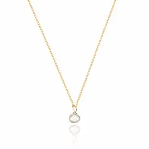 LILY & ROO Single Pearl Pendant Necklace - Gold