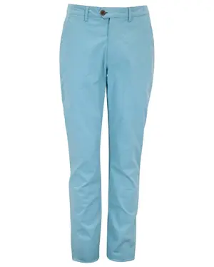 LORDS OF HARLECH Jack Teal Flat Front Pant - Blue