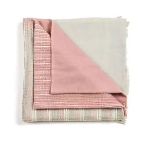STUDIO VARIOUSLY Chive Green Ombre Handloom Merino Throw - Pink