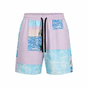 MYSIMPLICATED Recycled Fabric Printed Bermuda Shorts - Blue/purple