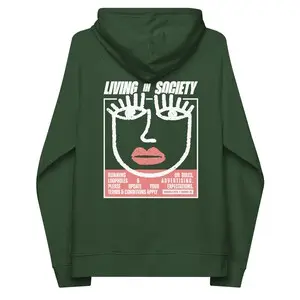 ANCHOR & CREW Living In Society" Organic Cotton Hoodie - Green