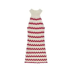 THISISU COLLECTION Bellina Zigzag Knit Maxi Dress - Red