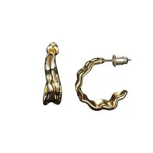 ISAIAH 54:17 The Textured Hoop - Gold