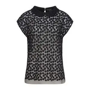 MARIANNA DÉRI Lace Blouse With Floral Embroidery - Black