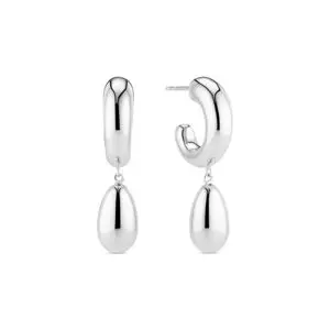 SIF JAKOBS JEWELLERY Rhodium-plated Sterling Drop Earrings - Silver