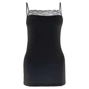 ZD ZERO DEFECTS Afrodita Lace Spaghetti Top – Soy Fiber Softness & Elegance Color