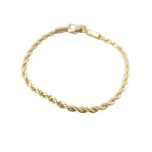 HARFI Plated Minimalist Elegant Shiny Rope Bracelet