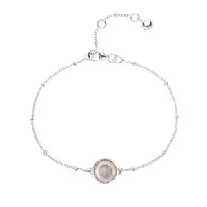 AUREE JEWELLERY Silver / Pink Barcelona Silver October Birthstone Bracelet Rose Quartz - Silver/pink