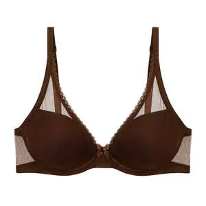 JOURNELLE Victoire Plunge Bra Chocolat - Brown