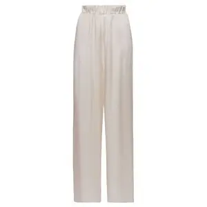 ANSE VICTORIN Emma Silk Pants Cream - White