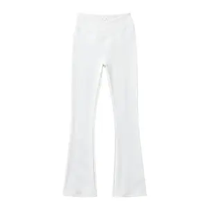 ALTRA VOLTA Ribbed Bootcut Leggings - White