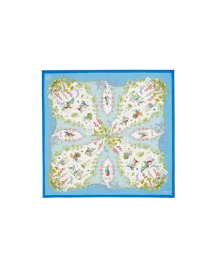 FABLE ENGLAND X Peter Rabbit Narrative Silk Blend Square Scarf