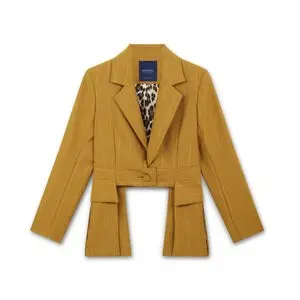 AMANDA THOMPSON COUTURE Andy Suit Jacket / Mustard Pinstripe