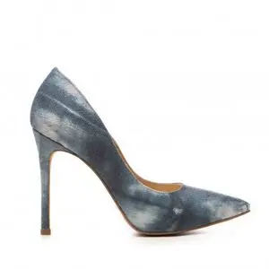 THE 5TH ELEMENT Washed Denim Stiletto Pumps - Blue