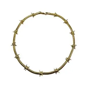 URBANE JEWELRY STUDIO Barbed Wire Necklace - Gold