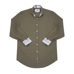 KOY CLOTHING Olive Cotton-cashmere Shirt - Green