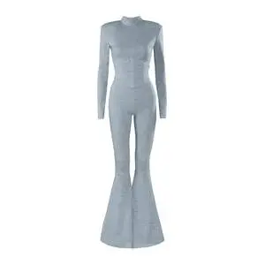 VESTIAIRE D'UN OISEAU LIBRE Wool Jersey Jumpsuit - Grey