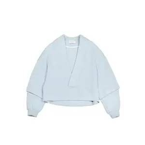 IOANA CIOLACU V-neck Sweatshirt - Blue