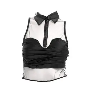 MAISON BOGOMIL Semi-transparent Bodysuit - Black