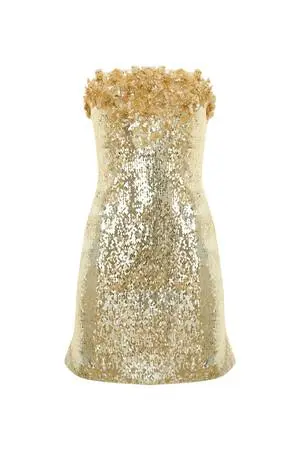TUBA ERGIN Octavia Mini Dress - Gold