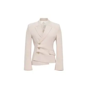 Sélone Neutrals Oris Asymmetric Tailored Blazer/ Warm - Beige