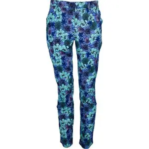 LORDS OF HARLECH Jack Lux Hibiscus Garden Chinos - Blue