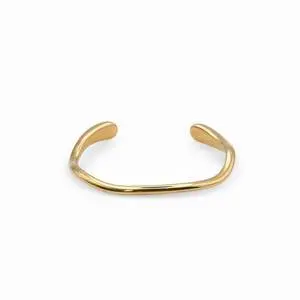 MISS CECILIA Fluid Curve Cuff Bangle Bracelet - Gold