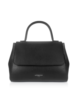 LE PARMENTIER Ladyfinger Top Handle Ladybag W/strap - Black