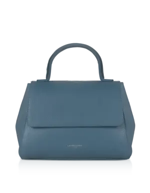 LE PARMENTIER Ladyfinger Top Handle Ladybag W/strap - Blue