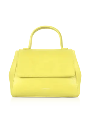 LE PARMENTIER Ladyfinger Top Handle Ladybag W/strap - Yellow