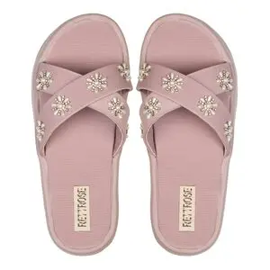 RETTROSE Safira Embellished Crossover Slides