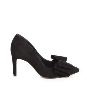 THE 5TH ELEMENT Suede Bow Pumps - Black