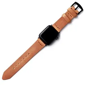 ROARCRAFT Neutrals / Apple Watch Leather Band - Mustard Orange