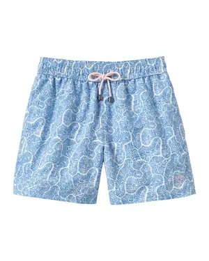 PINK HOUSE Swim Shorts Coral Stone - Blue