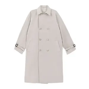 SAINT ONE CO. Neutrals Idols Trench Coat Stone X Onyx - Black