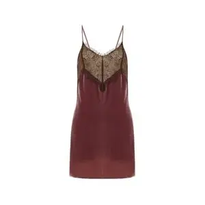 MAISON SEL Lace Detailed Mini Dress Rose - Pink