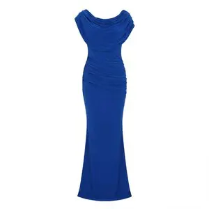 ATOM LABEL Platinum Gown In Cobalt - Blue