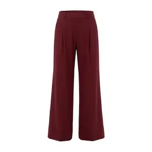 AGGI BY HALEWSKI Stella Burgundy Trousers - Red