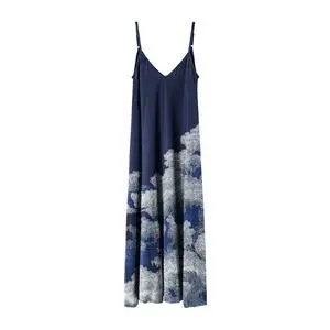 ALOHA FROM DEER Indigo Waves Maxi Dress - Blue