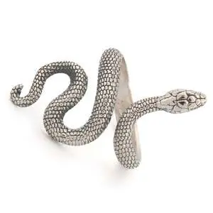 EBRU JEWELRY Cycle Of Life Snake Sterling Ring - Silver