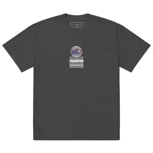 ANCHOR & CREW Oversized Cotton T-shirt With Graphic Motif - Black