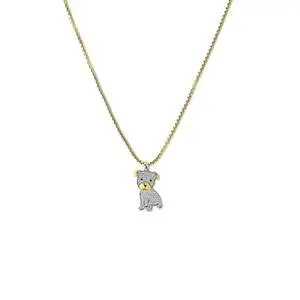 CLOUD HAVEN Mini Cz Pit Bull Pendant Necklace - Gold